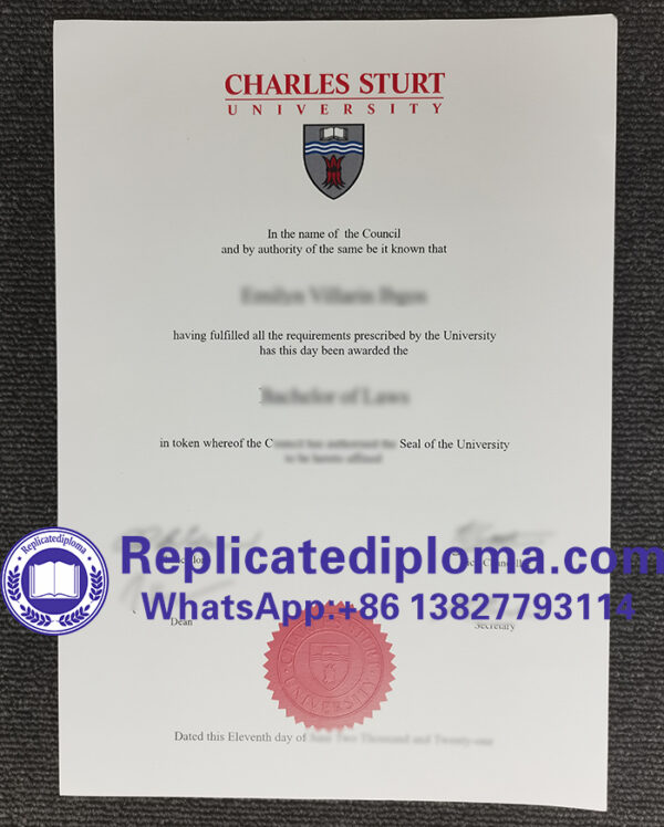 How much to buy a realistic fake Charles Sturt University diploma in ...