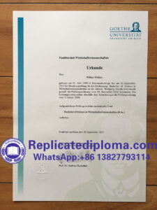 How to buy a realistic Goethe University Frankfurt diploma Urkunde ...