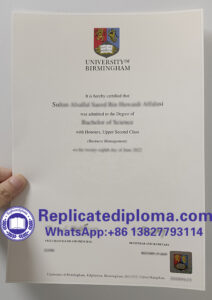 Best site to buy fake University of Birmingham diploma in UK - replicatediploma.com