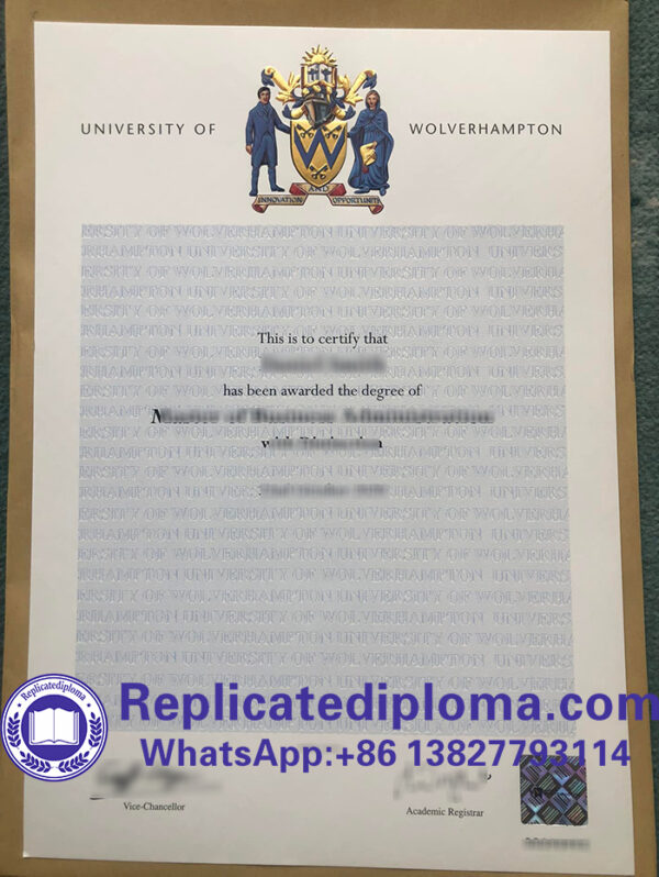 Fake University of Wolverhampton diplomas offered online - replicatediploma.com