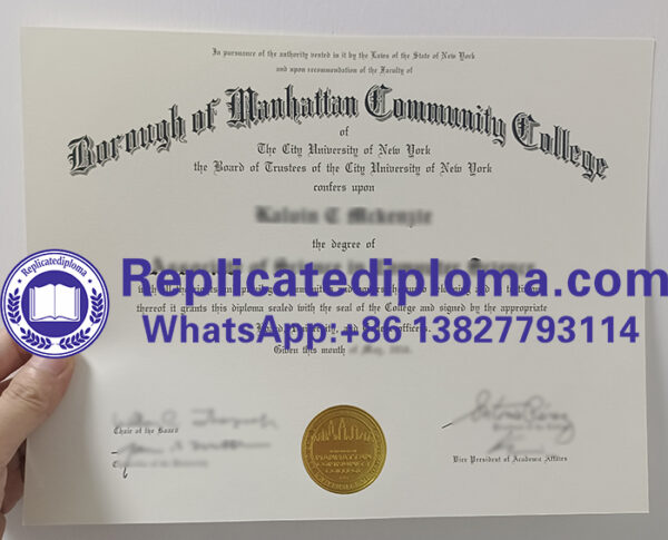 Buy fake Borough of Manhattan Community College diploma, order BMCC ...