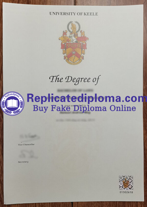 I want to buy the old version of Keele University diploma ...