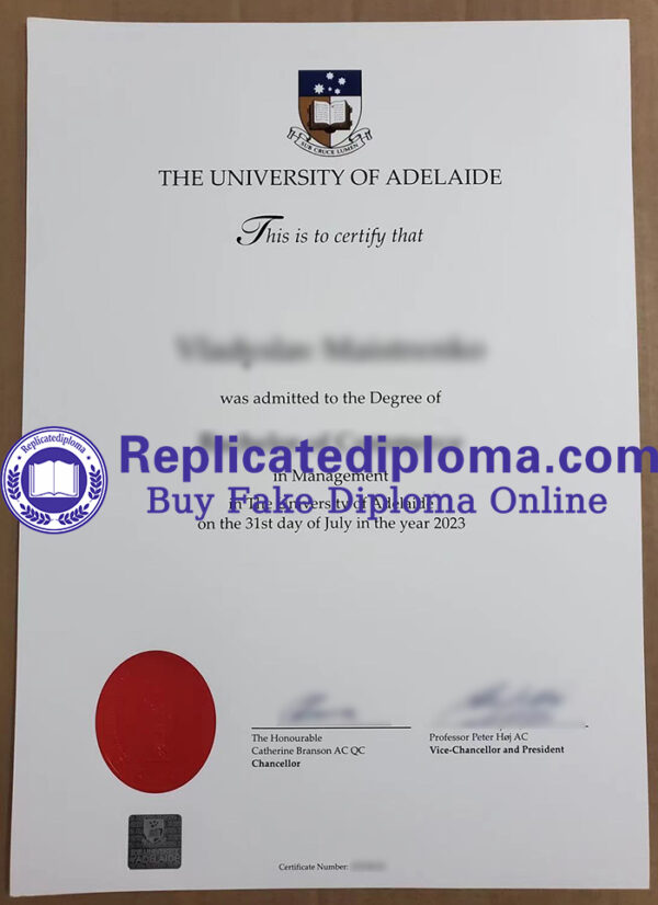 The best choice to buy University of Adelaide diploma in Australia - replicatediploma.com